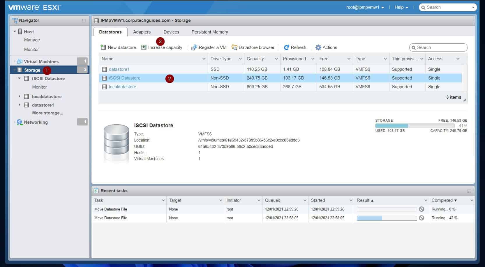 How To Extend An Iscsi Disk In Vmware Esxi Host Cloudspress