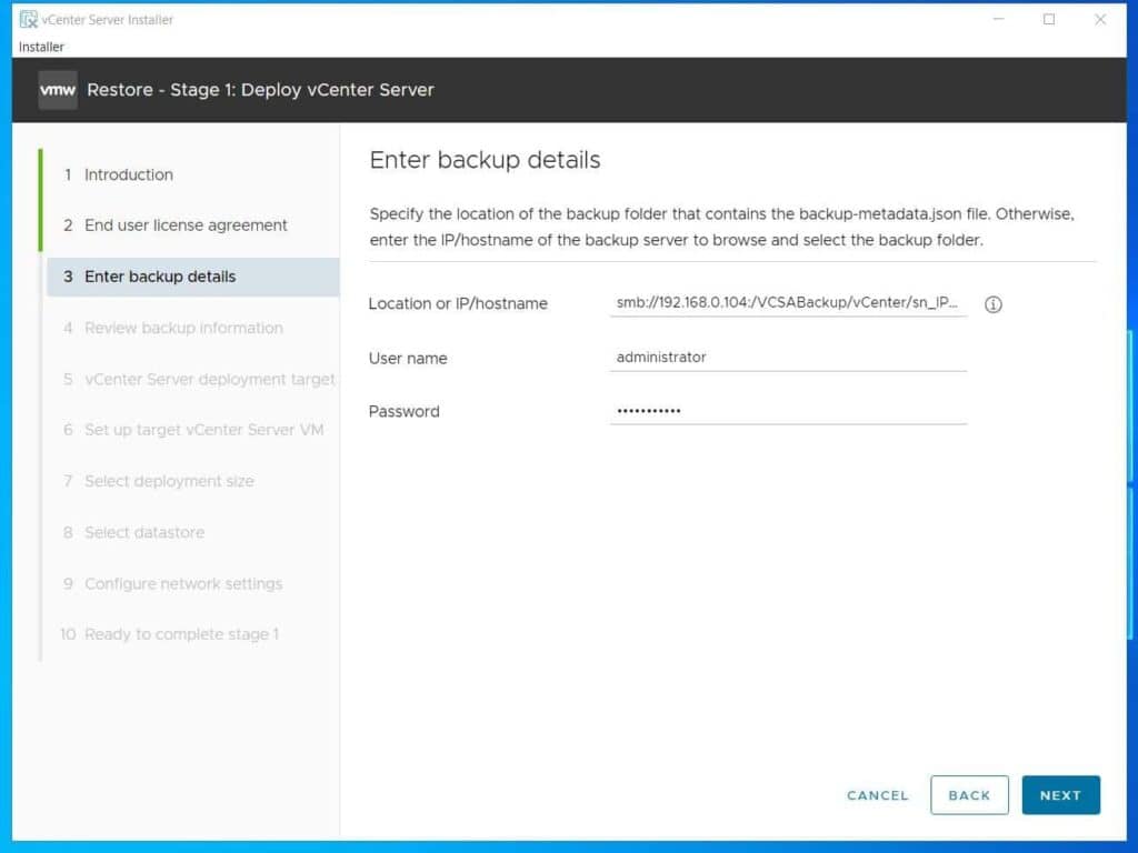 How To Restore A Vcenter Server Appliance Cloudspress
