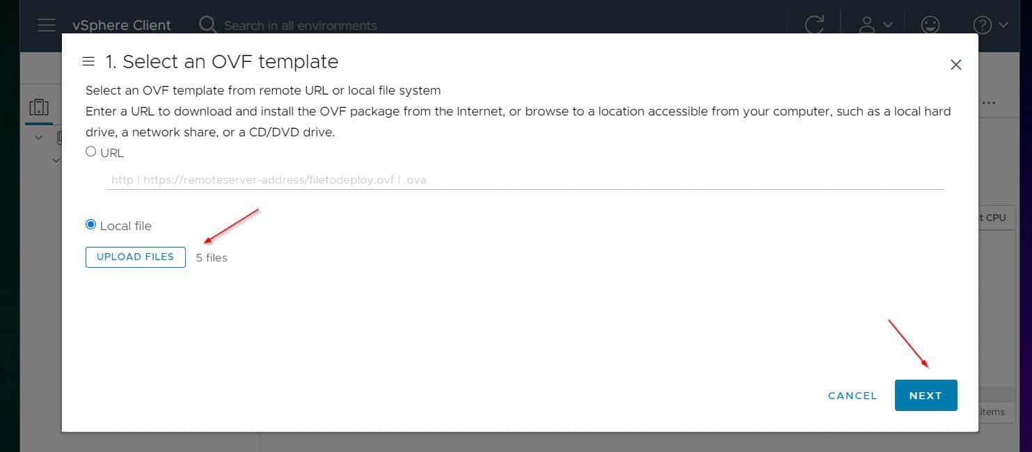 How To Create A Vm With An Ovf Template In Vcenter Cloudspress
