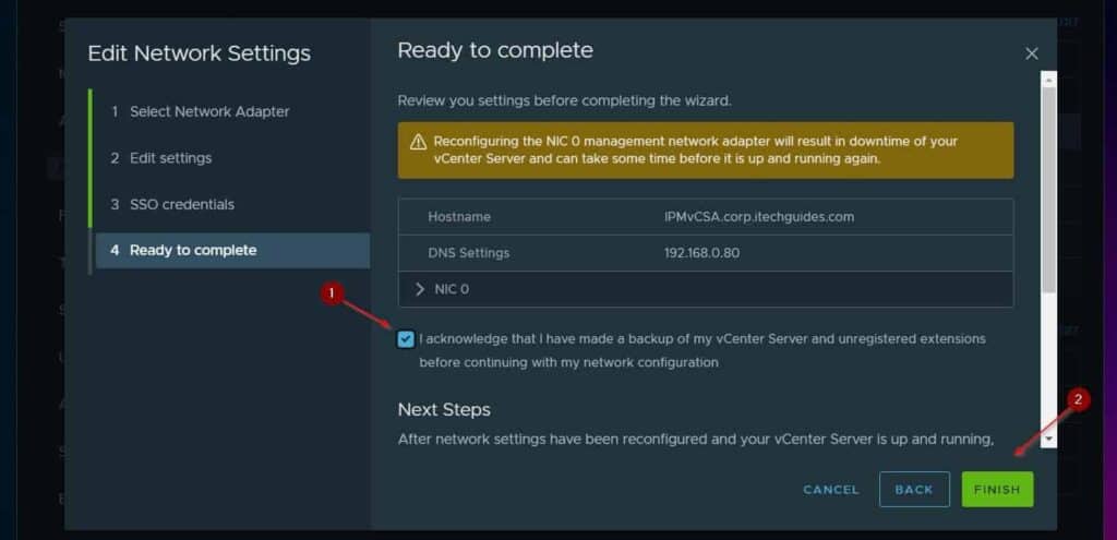 How to Change the IP Address of a vCenter Server Appliance - Cloudspress