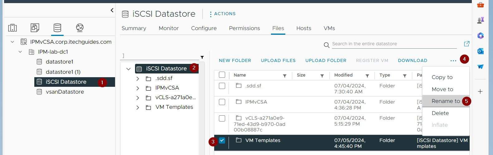 How to Delete, Create, or Rename a Folder in a vCenter Datastore ...