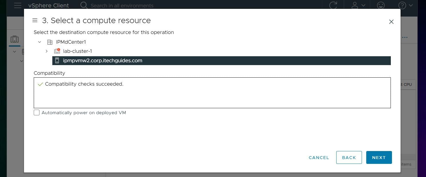 How To Create A Vm With An Ovf Template In Vcenter Cloudspress