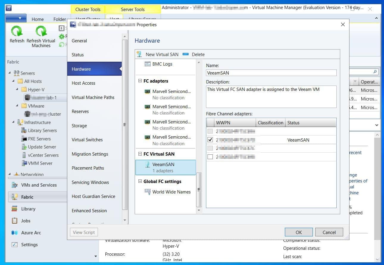 How to Assign Fiber Channel LUMs to a Hyper-V VM in VMM - Cloudspress