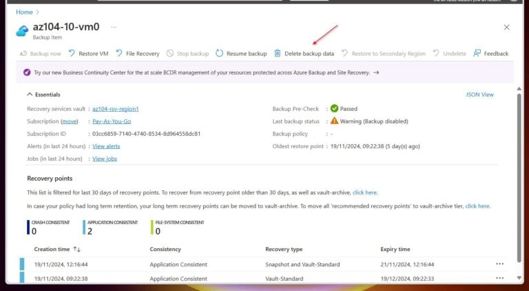 How to Delete an Azure Recovery Services Vault - Cloudspress