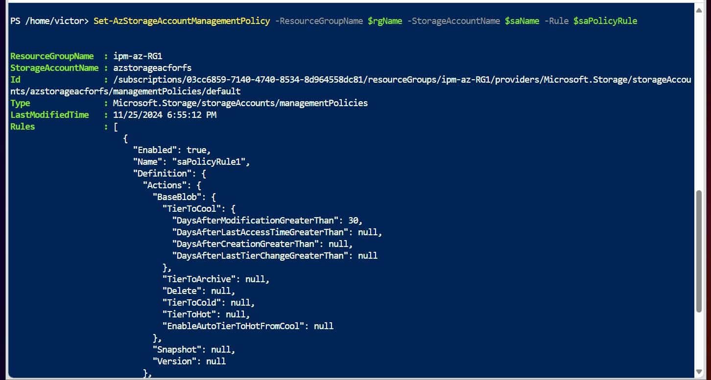 How to Create Lifecycle Management Policy using PowerShell - Cloudspress How to Create Lifecycle Management Policy using PowerShell - Cloudspress