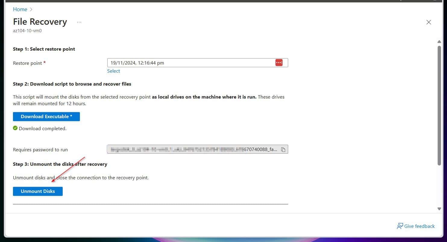 How to Restore a File to a VM with Azure Recovery Services Vault ...