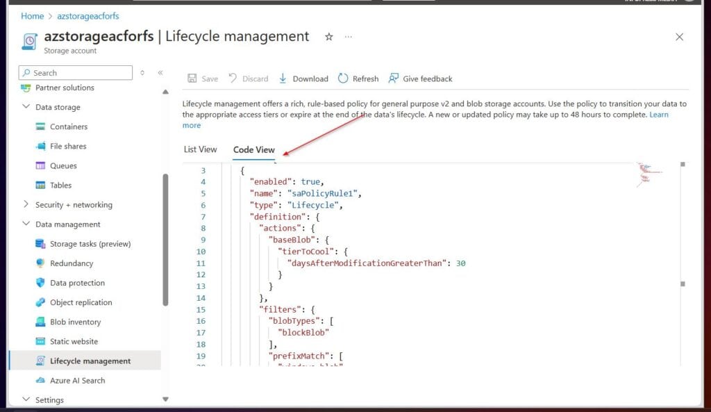 How to Create Lifecycle Management Policy using PowerShell - Cloudspress