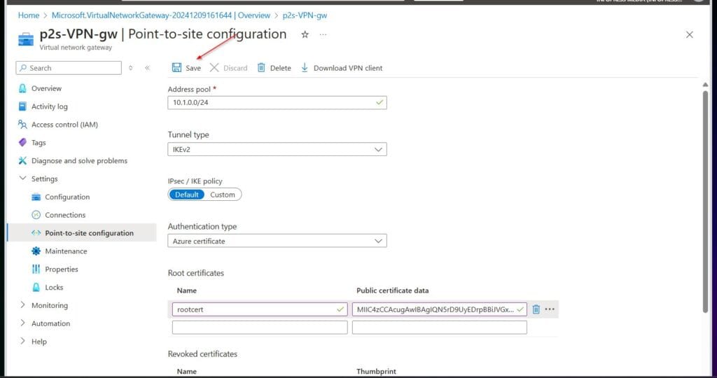 How to Configure Point-to-site VPN to an Azure VNet - Cloudspress