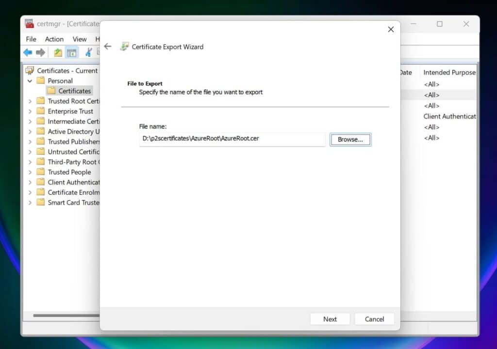 How To Configure Point To Site Vpn To An Azure Vnet Cloudspress