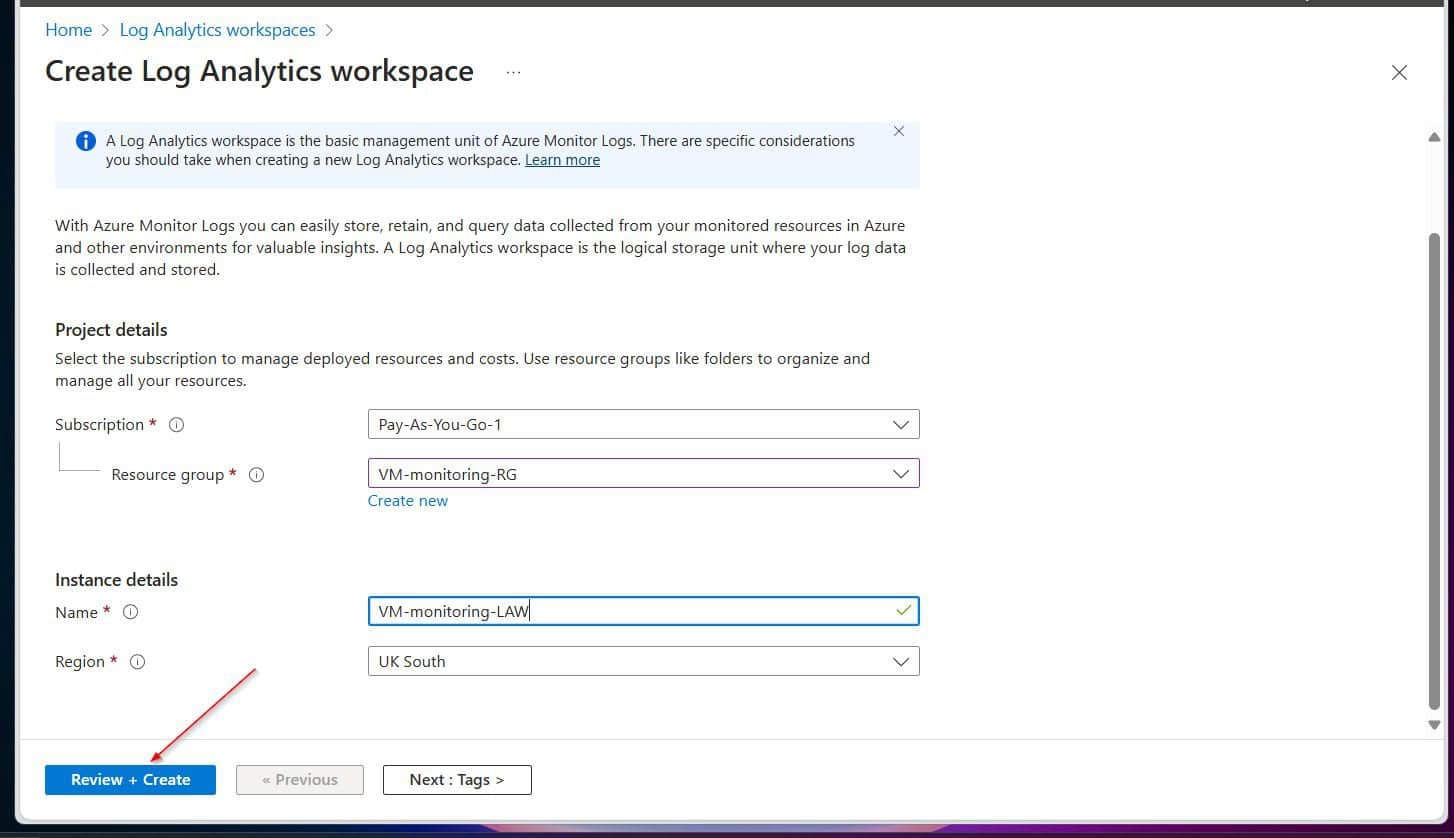 How to Configure Azure Monitor to Alert Based on VM Event Logs - Cloudspress