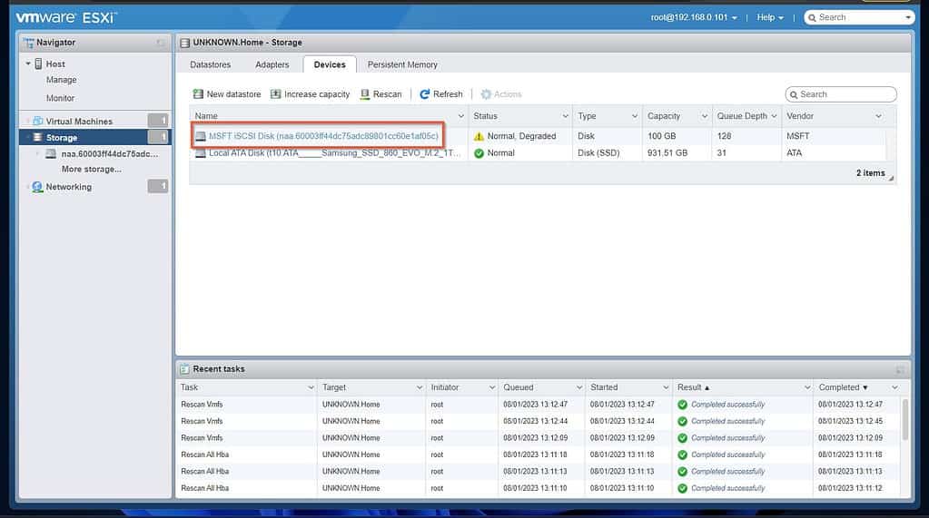 Configure VMware ESXi Servers to Share an iSCSI Storage - Cloudspress
