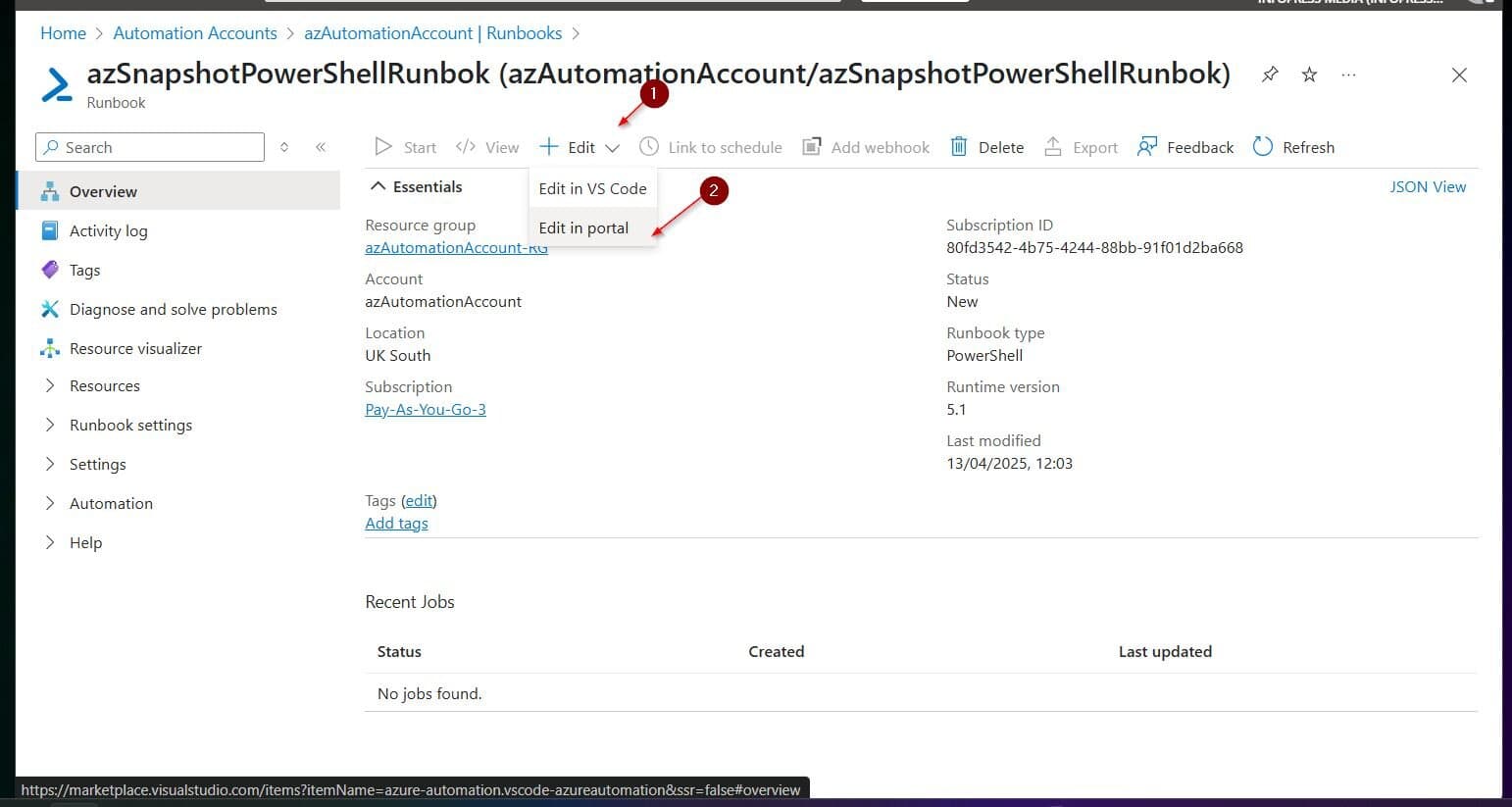 How to Automate Azure VM Snapshots with a PowerShell Runbook - Cloudspress